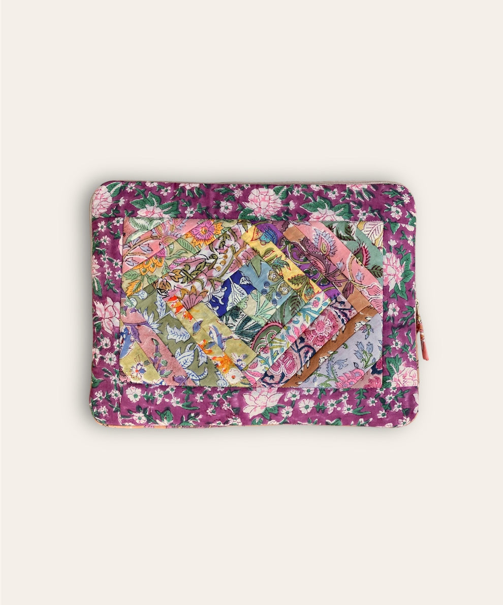 Hand Block Print Patchwork Laptop PC Case – MOJORA