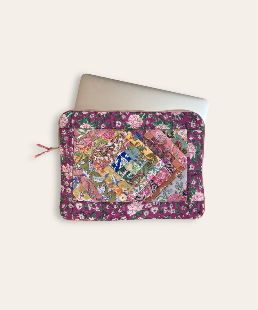 Hand Block Print Patchwork Laptop PC Case – MOJORA